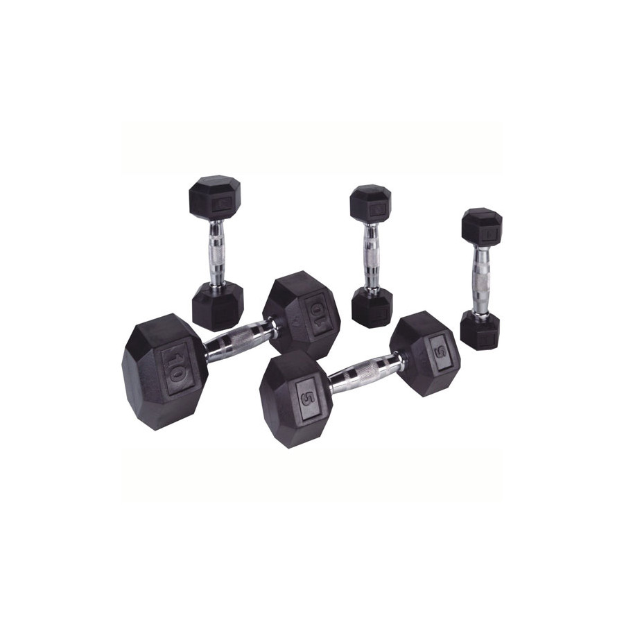 Haltères hexagonaux, Haltères rondes, haltères bloquées...